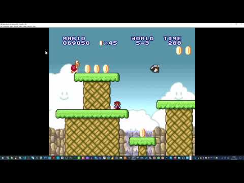 Mario Bros 1 The Original 1985 Game on Windows 10: Worlds 4-7. The secret developer bonus unlocked.