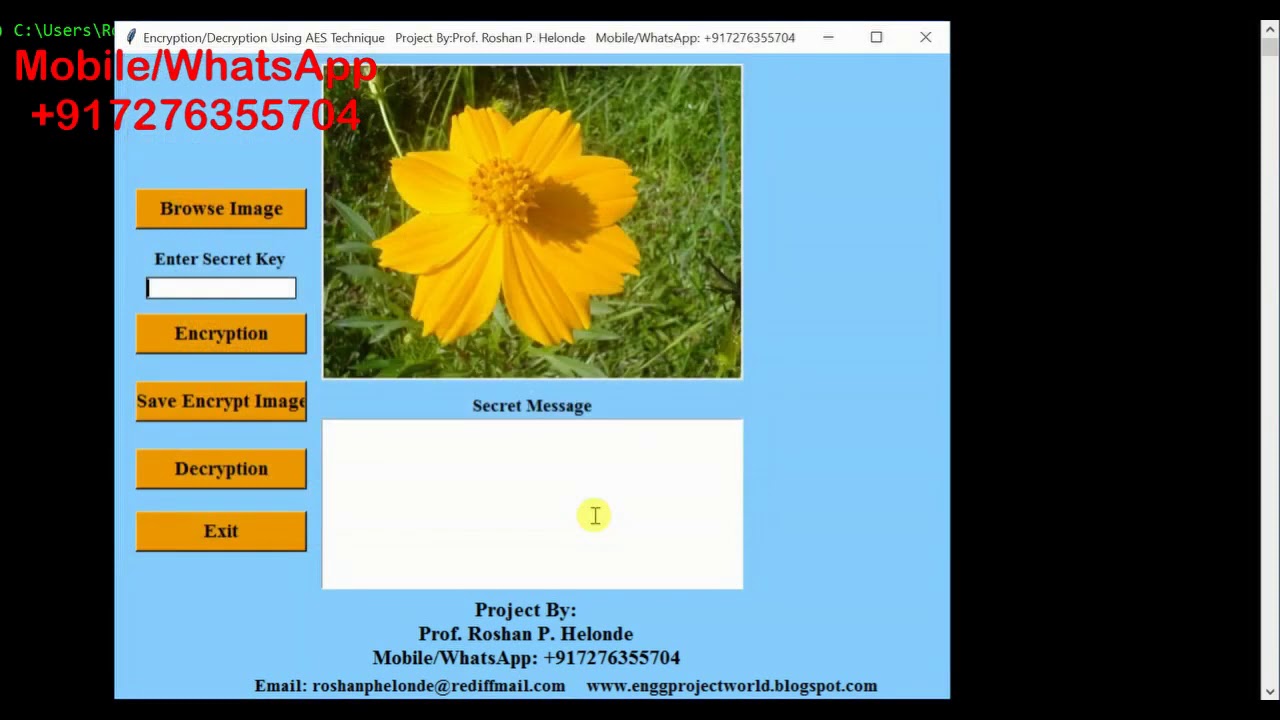 Text Hiding In Image Using AES Algorithm Python Project with Source Code