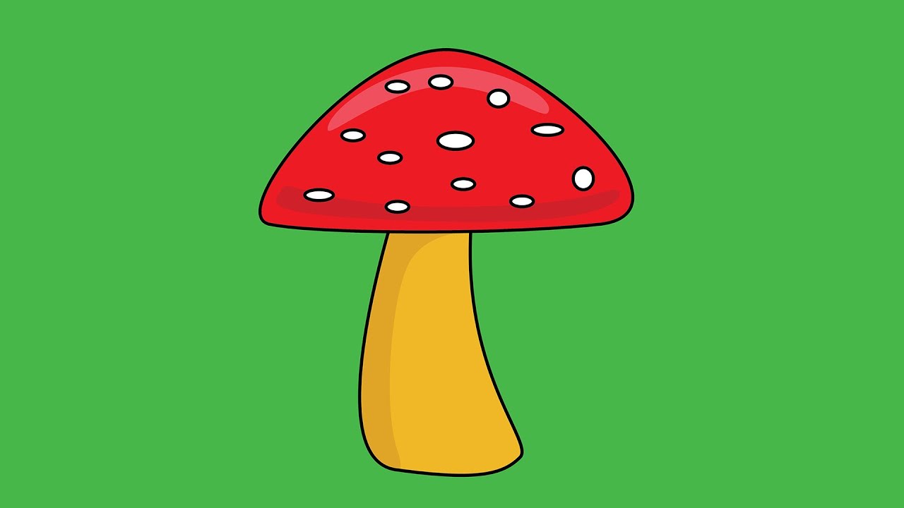 Mushroom Illustration Simple Flat Design / Adobe Illustrator Tutorial