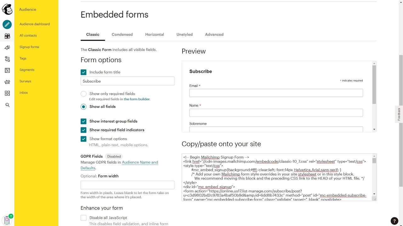 How To Add Embed Mailchimp Forms in WordPress Without Plugins?