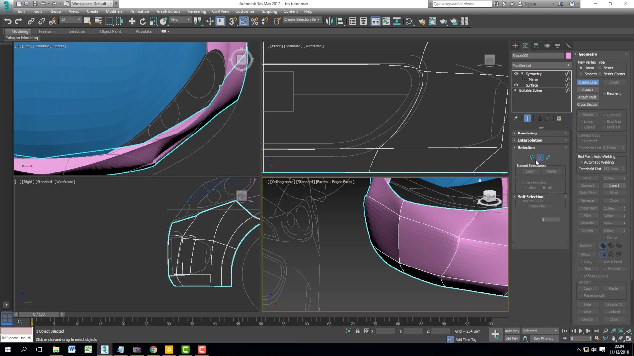 3ds max car surface modelling tutorial part 2