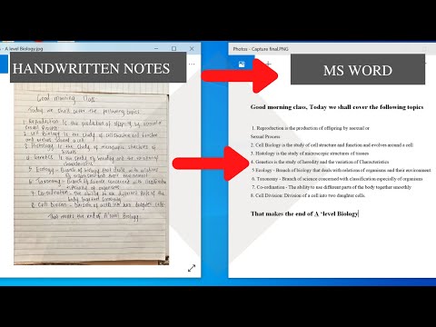 How to Convert Handwritten notes to MS Word(Word document) - Simplified