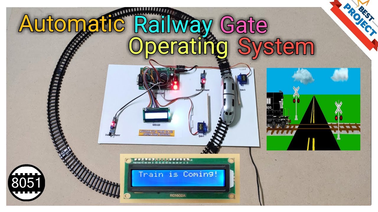 32. Automatic Railway Gate Operating System Using 8051 | Smart Detection | Servo | LCD display