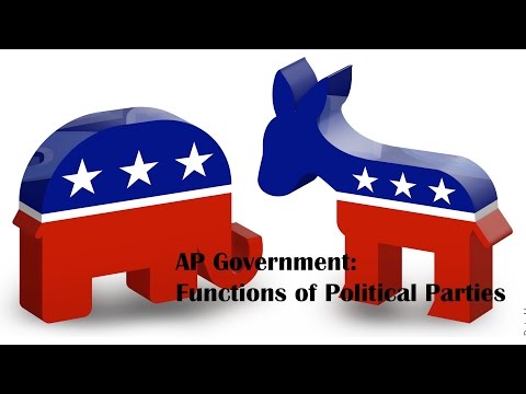 AP Government: Functions of Political Parties