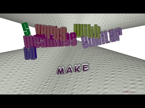 make - 7 verbs synonym to make (sentence examples)