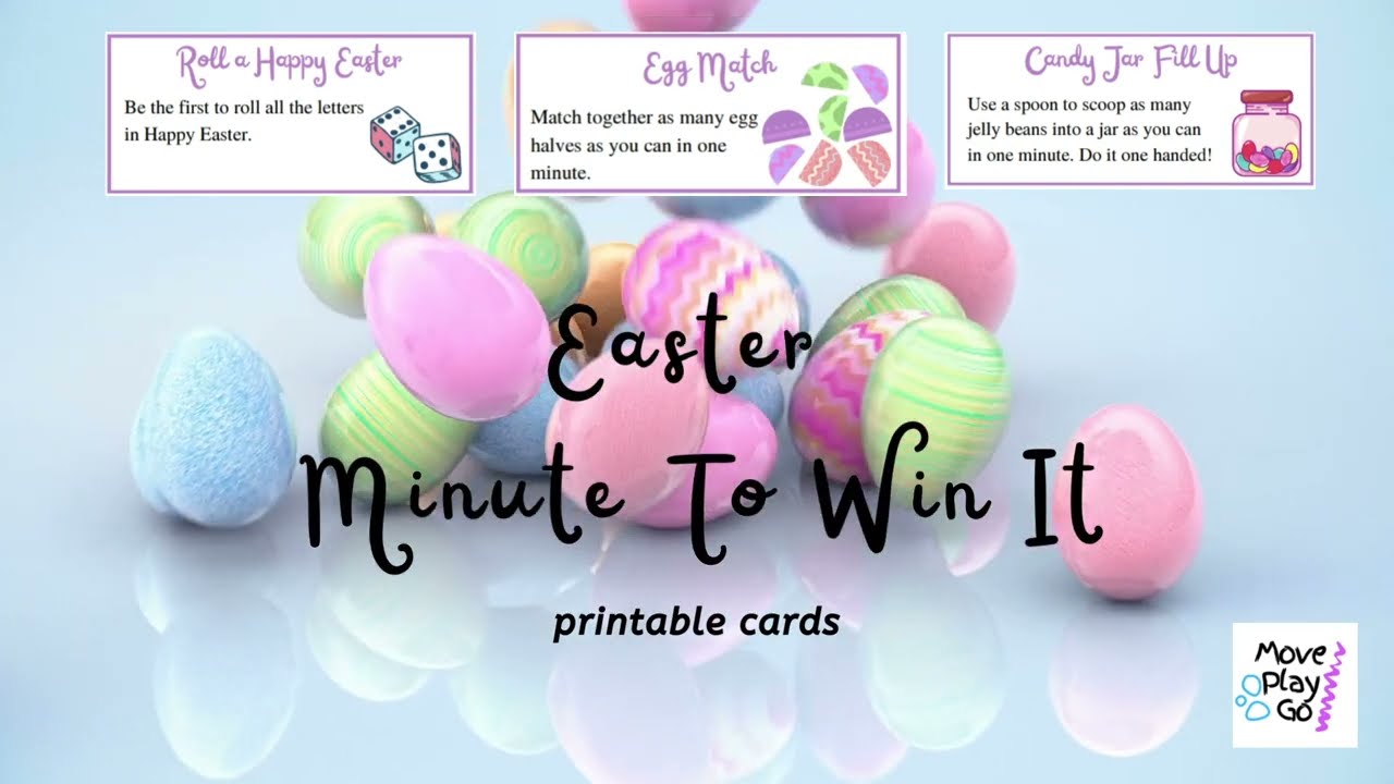 Easter Minute To Win It Cards