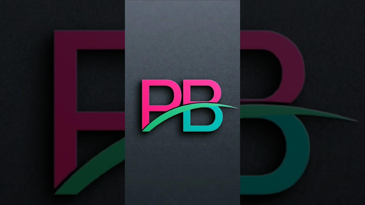 PB logo design Process in illustrator #shorts #short #srb