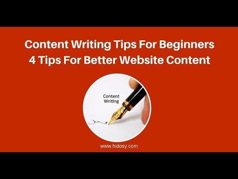 Content Writing Tips For Beginners - 4 Tips For Better Website Content