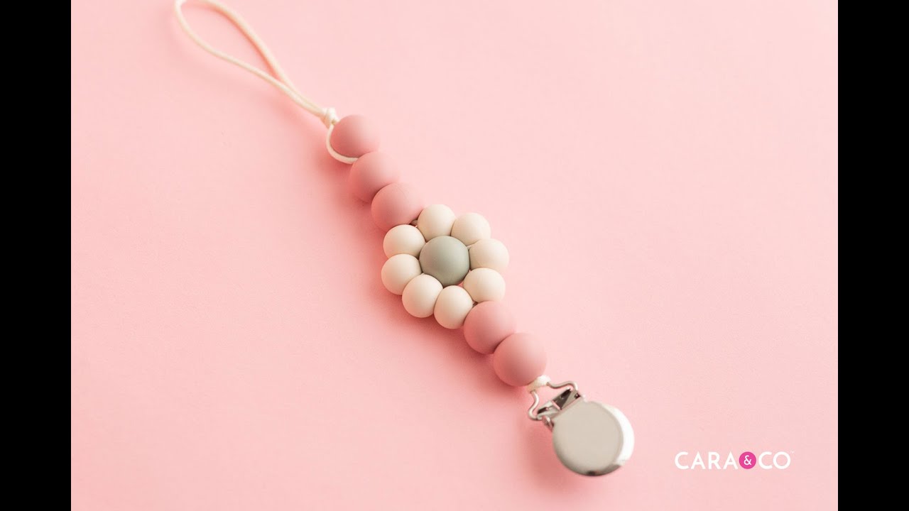 Beaded Flower Pacifier Clip Tutorial