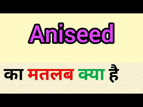 Aniseed meaning in hindi || aniseed ka matlab kya hota hai || word meaning english to hindi