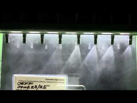 2007 Audi RS4 4.2V8 079906036D injectors spray pattern test at Toronto Injectors new #8