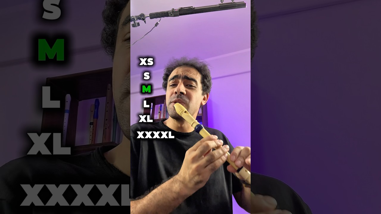 Beatboxing on the tiniest vs the biggest recorder ever!😂#flute #recorder #beatboxing #medhatmamdouh