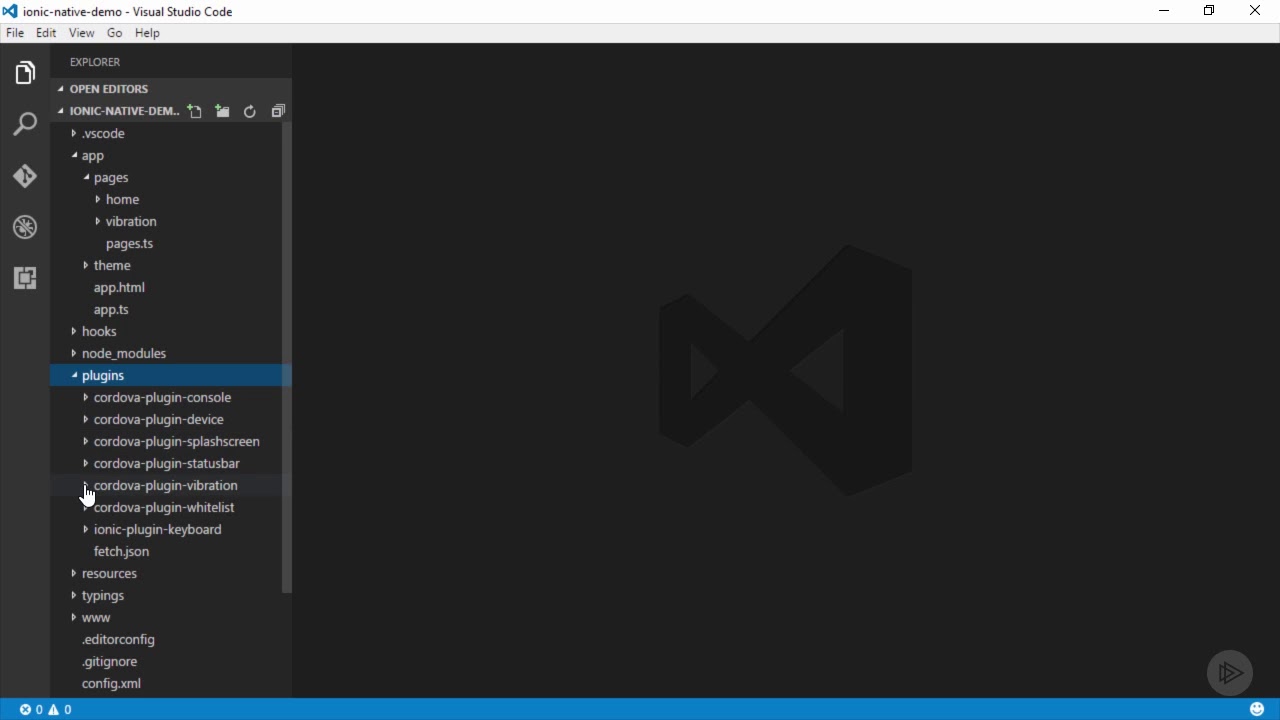 Ionic tutorials 2   36 Finding and Adding Ionic Native Plugins