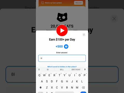 9 October Earn $100+ per Day | Earn $100+ per Day Cats Answer Code |500 cats new video code task
