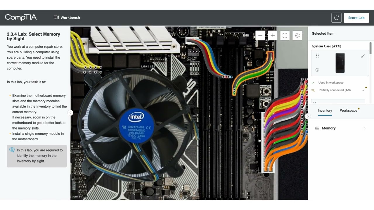 A+ 3.3.4 Lab  Select Memory by Sight