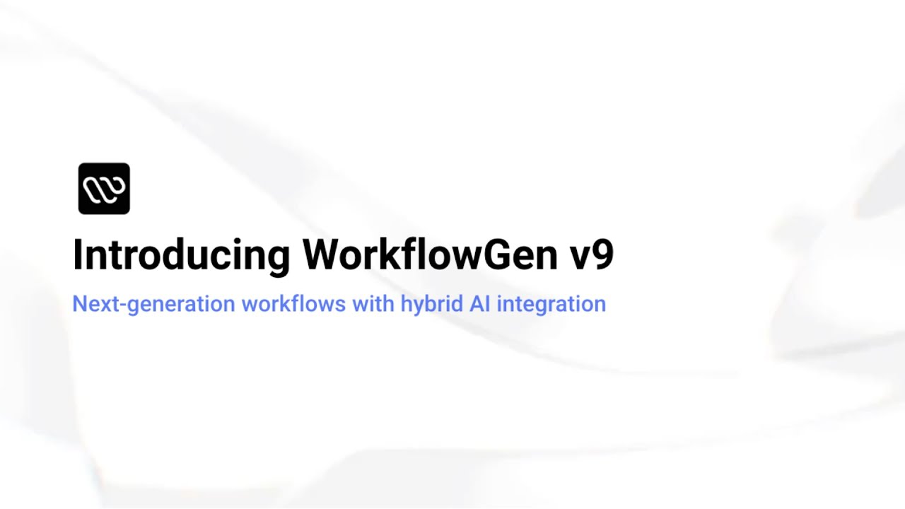 Presentation of WorkflowGen v9