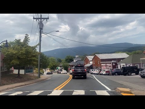 Driving in Albemarle County Virginia to Chiles Peach Orchard