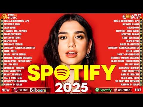 Billboard Pop Songs 2025 Playlist ✨Ed Sheeran, The Weeknd, Bruno Mars, Rihanna, Sia, Adele, Dua Lipa