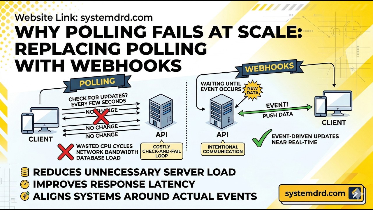 Webhooks vs Polling Explained | Real-Time Events Without Wasting Resources