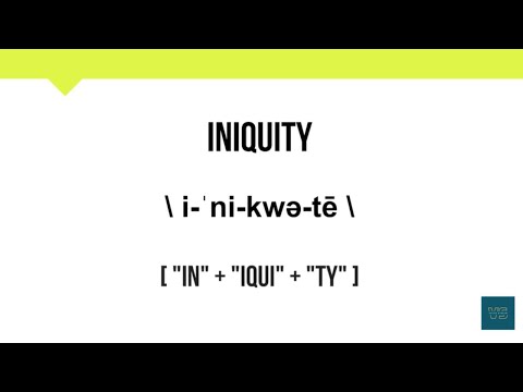 How To Pronounce Iniquity | Meaning | Pronunciation