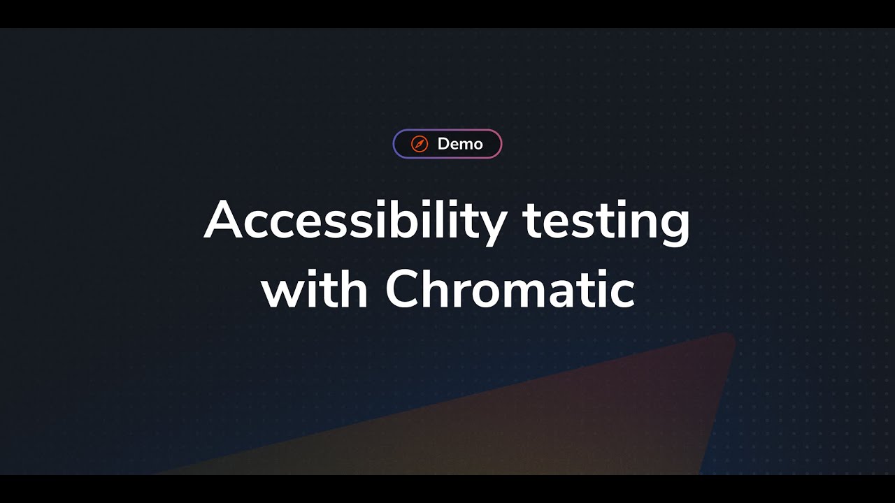 Accessibility testing with Chromatic