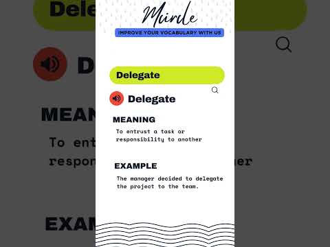 Meaning of Word DELEGATE #shortvideo #english #learning