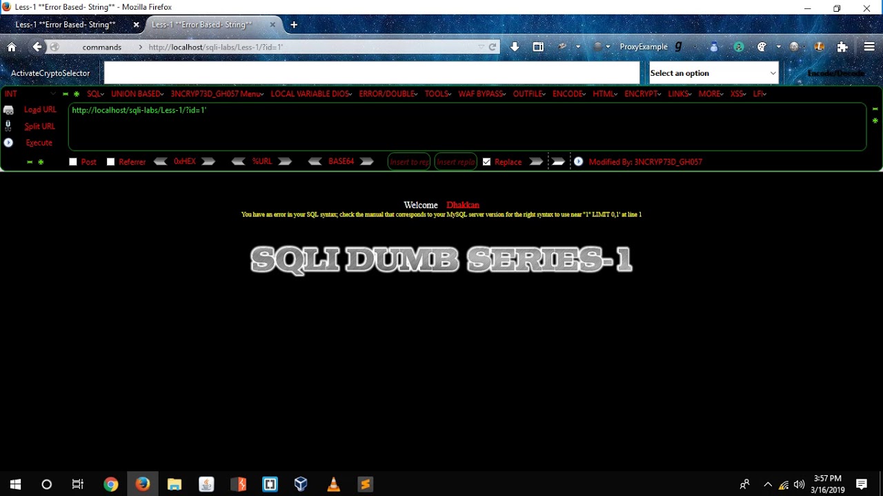 Basic Union Based Sql Injection Practical(2019)