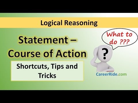 Statement and Course of Action - Tricks & Shortcuts for Placement tests, Job Interviews & Exams