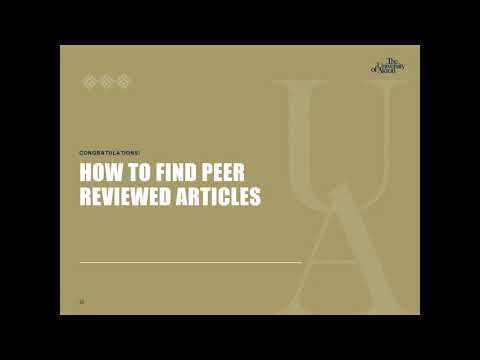 How To Find Peer Reviewed Articles