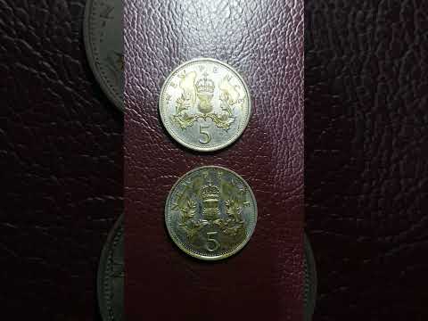 Elizabeth II 5 new pence 1975 UK.