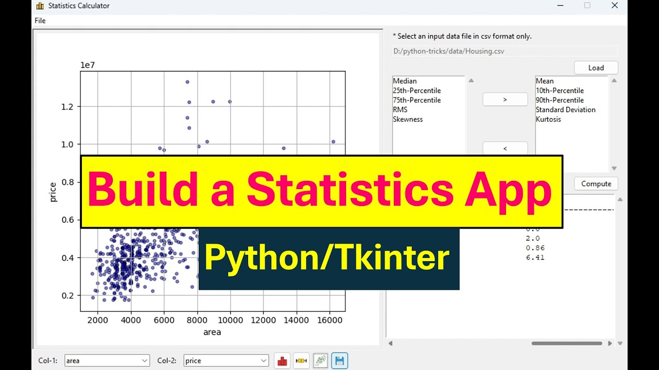 Python Statistics App with Tkinter - Complete Step-by-Step Guide