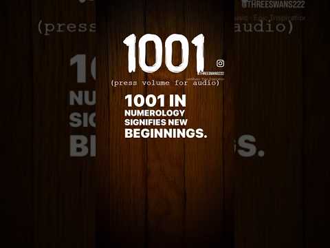 1001 Meaning in Numerology. #motivation #numerology #angelnumbers