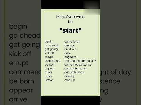 Synonyms for start | What are synonyms for Start | Begin Synonyms | Start synonyms #shorts