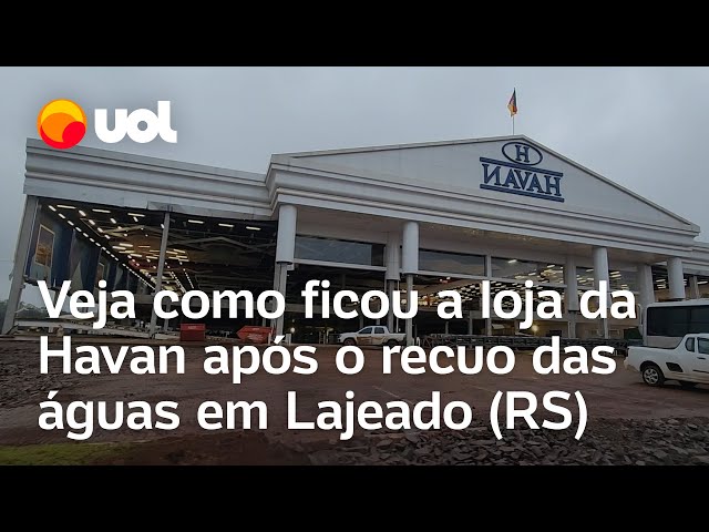 Havan em Lajeado fica destruída após recuo da enchente; veja