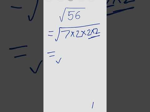 Simplify √56. #surds_and_indices #surds #mathematics