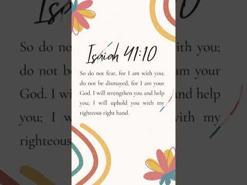 Bible Verse Isaiah 41:10 From Scripture