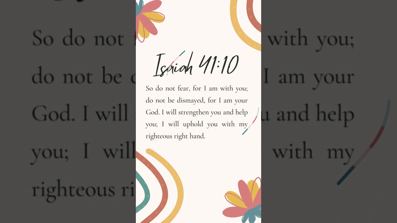 Bible Verse Isaiah 41:10 From Scripture