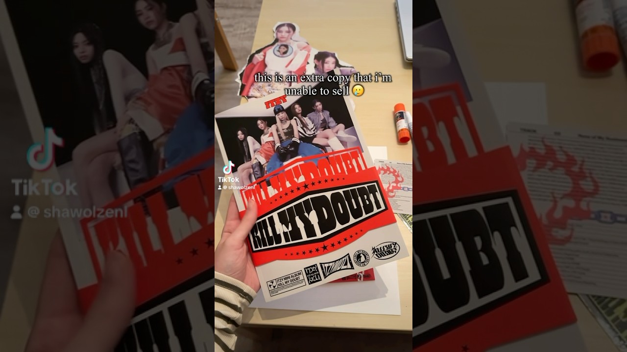 making a collage page out of an extra itzy album 💖 #kpop #itzy #kpopmerch