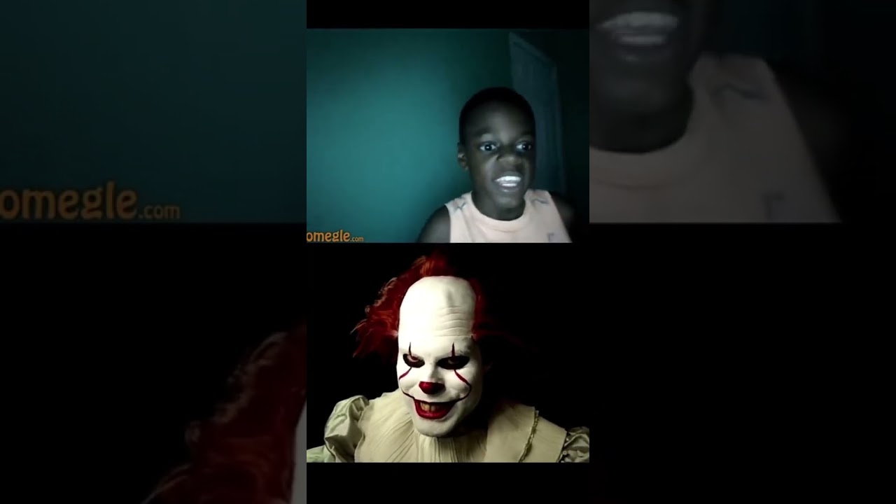 HOW DID HE KNOW BRUH 😳 #fyp #omegle #horror #pennywise #prank