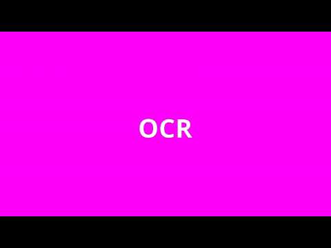 what is the meaning of OCR