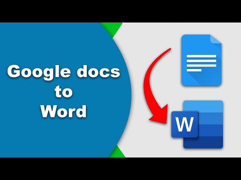 How to Convert Google docs to Microsoft Word Document Free