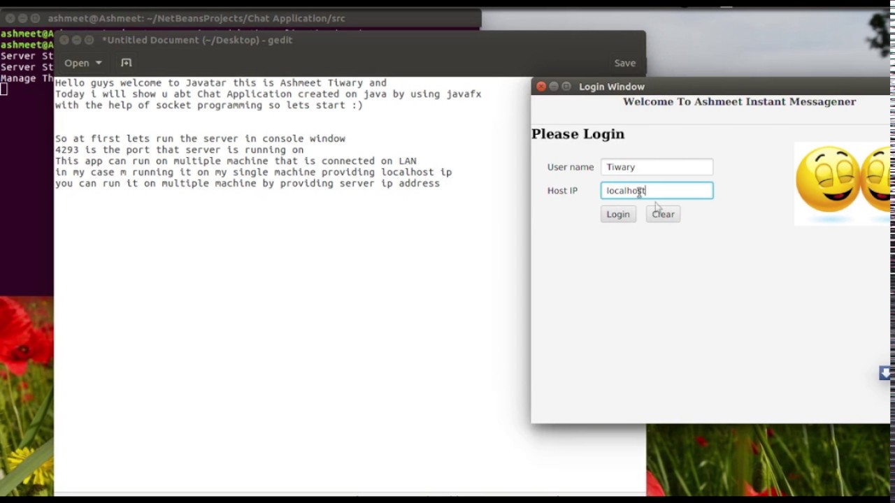 Chat Application in java using javafx
