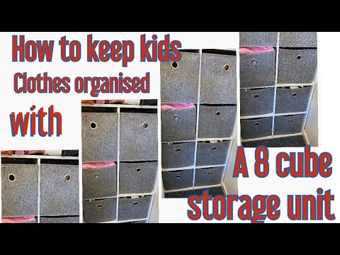 How to keep kids clothes organised with a 8 cube storage unit