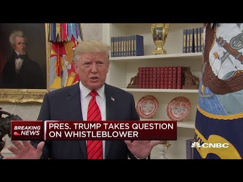 Pres. Trump assails whistleblower after swearing in Scalia as Labor Sec.