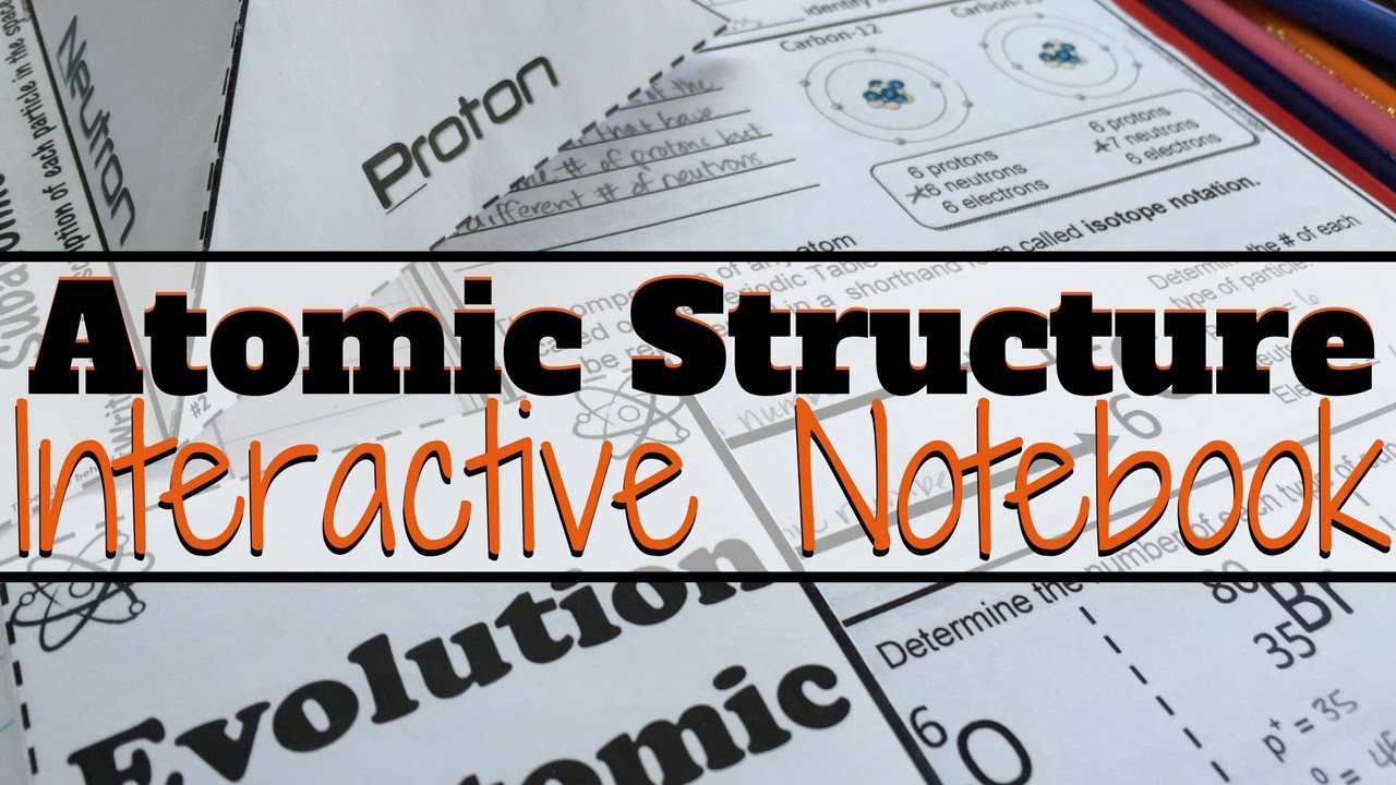 Atoms and Atomic Structure for Chemistry Interactive Notebooks