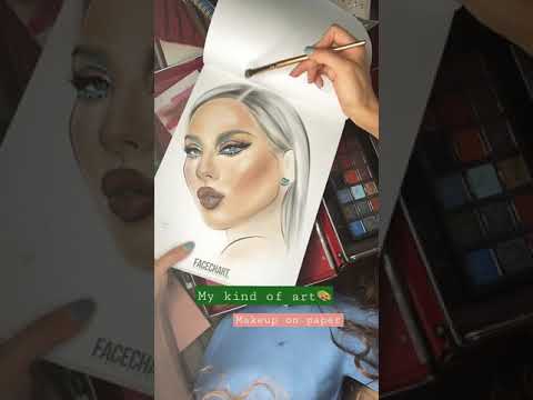 Makeup Face Chart ideas 2021 | REALISTIC DRAWING #shorts