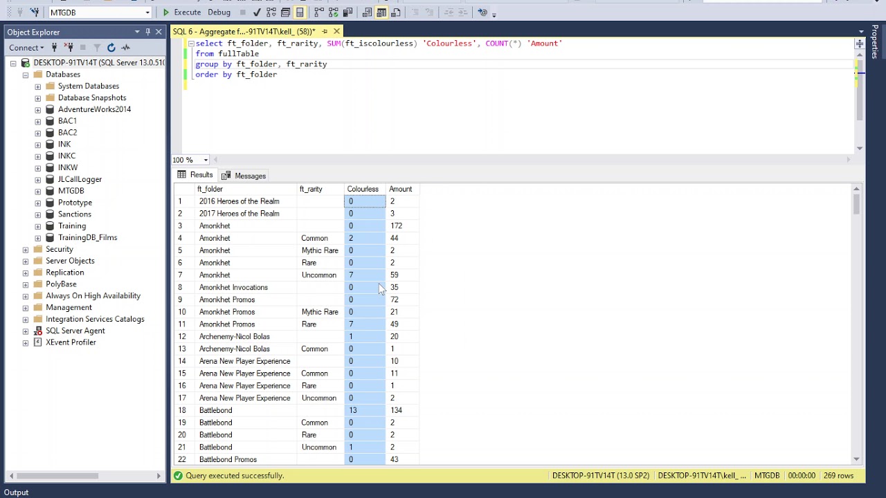 MS SQL tutorial on working with aggregate functions.