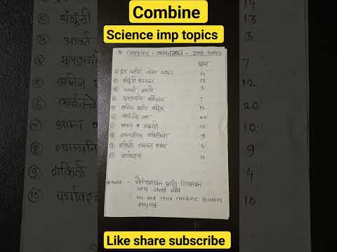 Combine analysis syllabus 2024| combine science imp topics part3|| #syllabus #combine