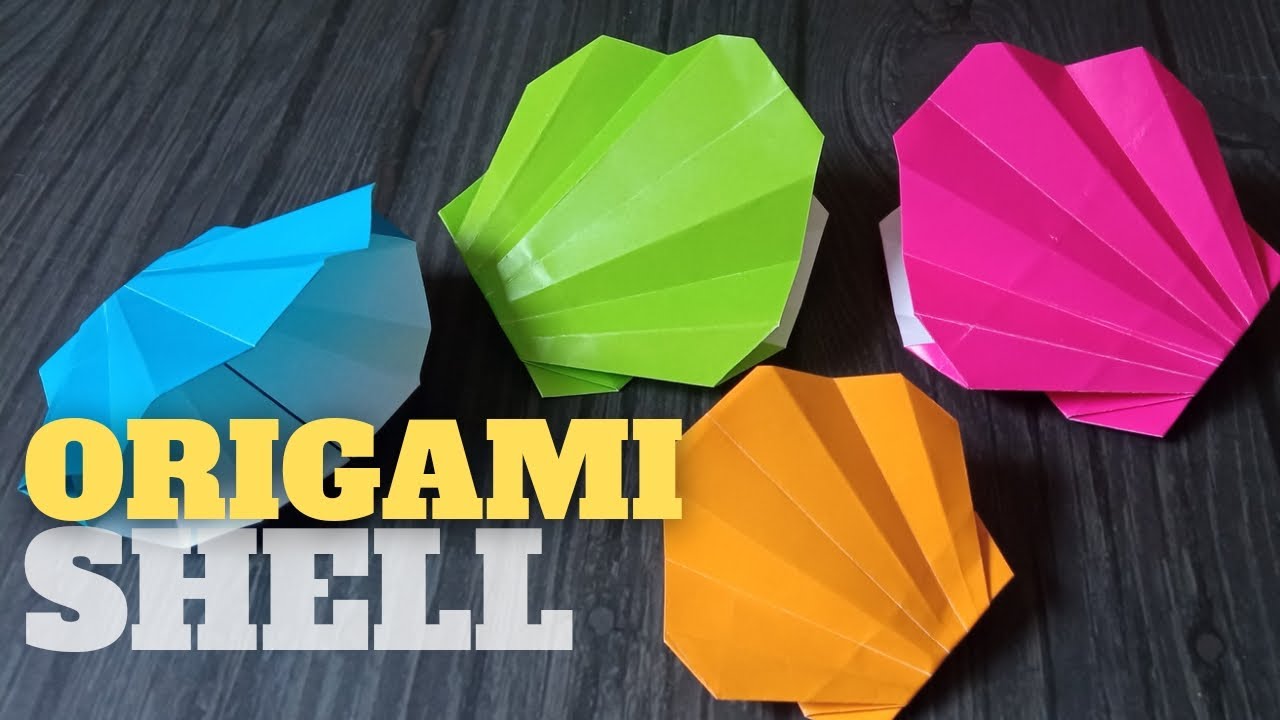 Origami Sea Shell, How to Make Origami Clam Shell, Origami Easy