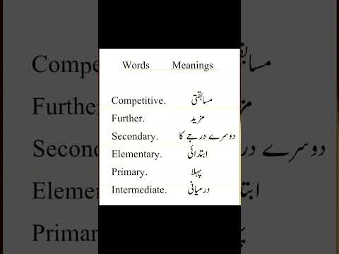 English words meaning in Urdu || words meanings || learn English through Urdu